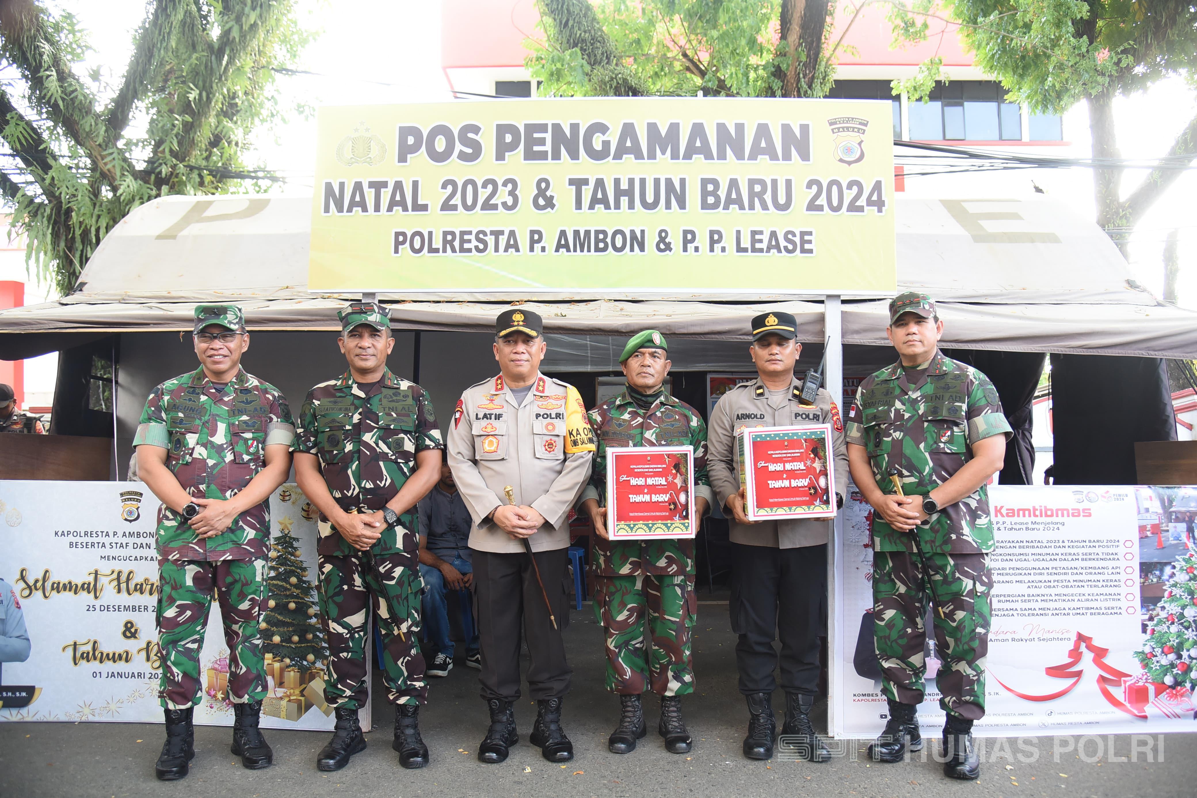 Kapolda Maluku Dan Pangdam Pattimura Tinjau Pengamanan Di Gereja Dan